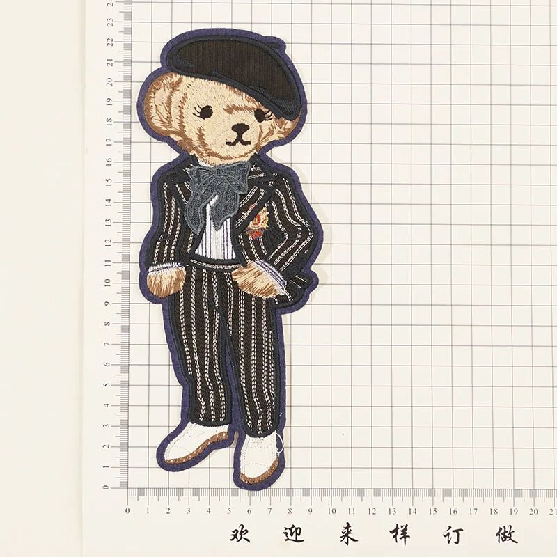 Большой мультяшный плюшевый мишка нашивка Scp 03