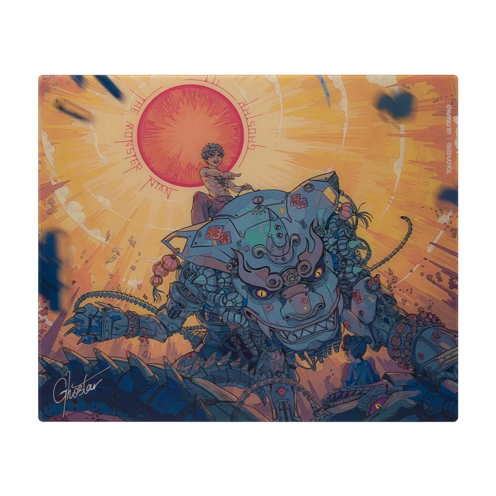 Стеклянный игровой коврик TALONGAMES ULTRA PAD, размер L, 490*420 мм, коврик для мыши из закаленного стекла для киберспорта, ультратонкий дизайн 2 мм, аниме