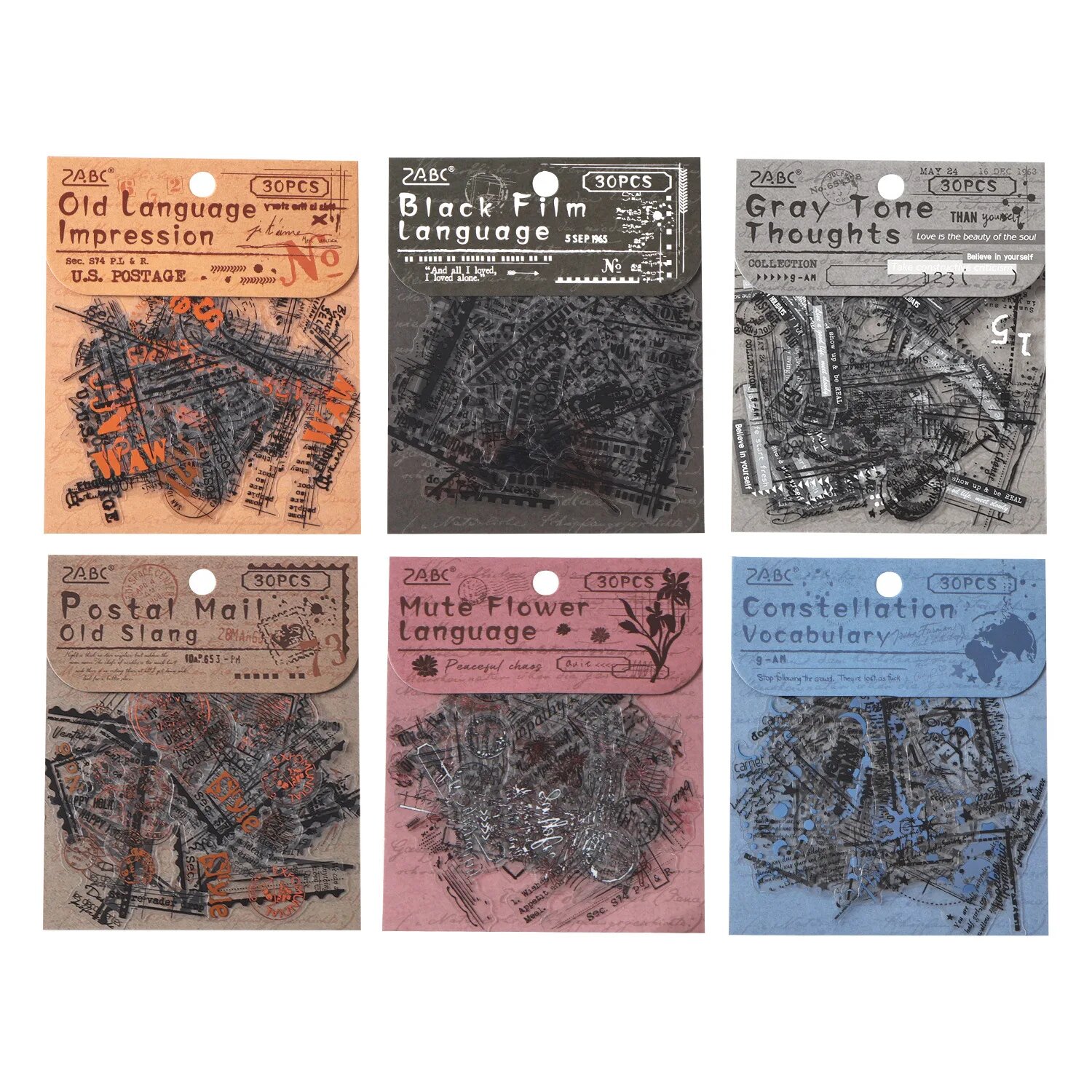 Набор стикеров JIANWU Tales From The Corner Series, Цвет: set of 6