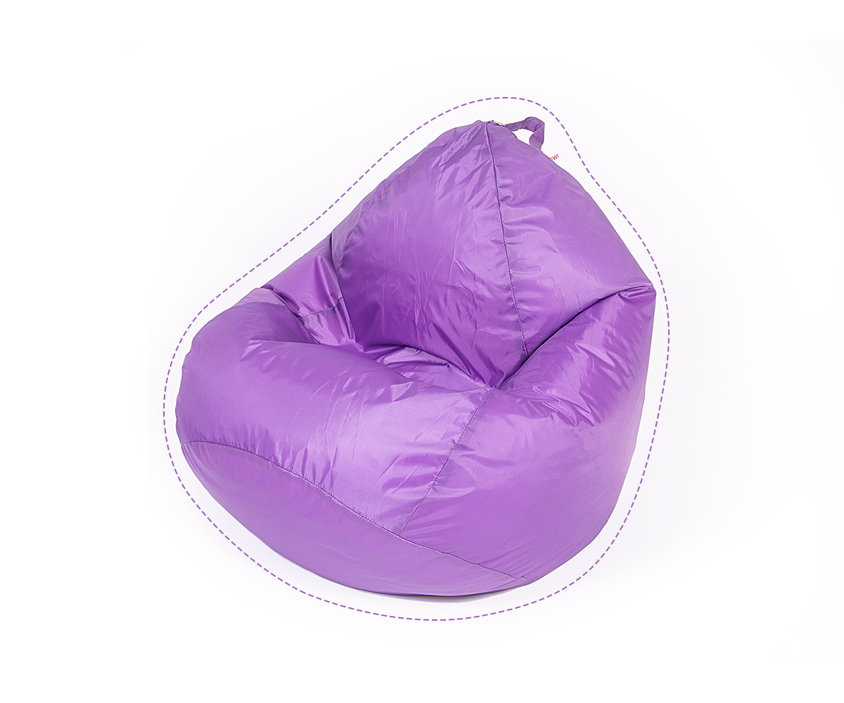 Кресло-мешок WOWPUFF юниор 100*75 см XL водоотталкивающий оскфорд Фиолетовый съемный чехол бескаркасный