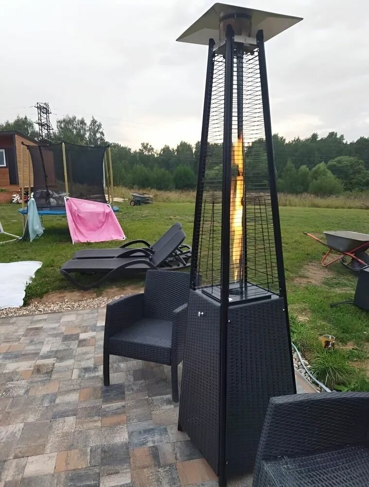 Уличный газовый обогреватель WWT 13I ROTANG Black