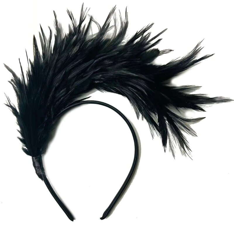 Повязка на голову с перьями Повязка на голову с перьями Бурлеск Головной убор с перьями Головной убор с перьями Повязка на Марди