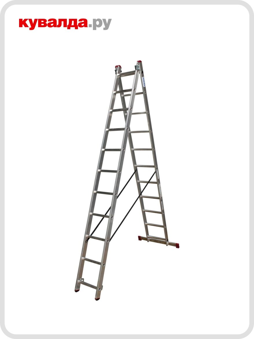 Лестница-стремянка двухсекционная KRAUSE CORDA 2х11