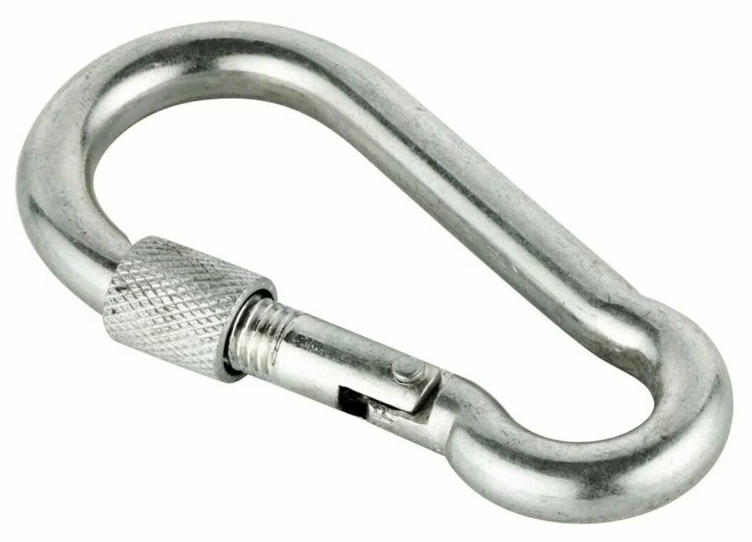 Карабин пожарный с фиксатором цинк М8 (1шт), А06840-1