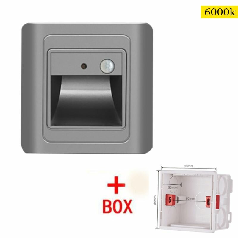 Ночник smart light датчик движения PIR LED stair light встроенный светильник для ступенек