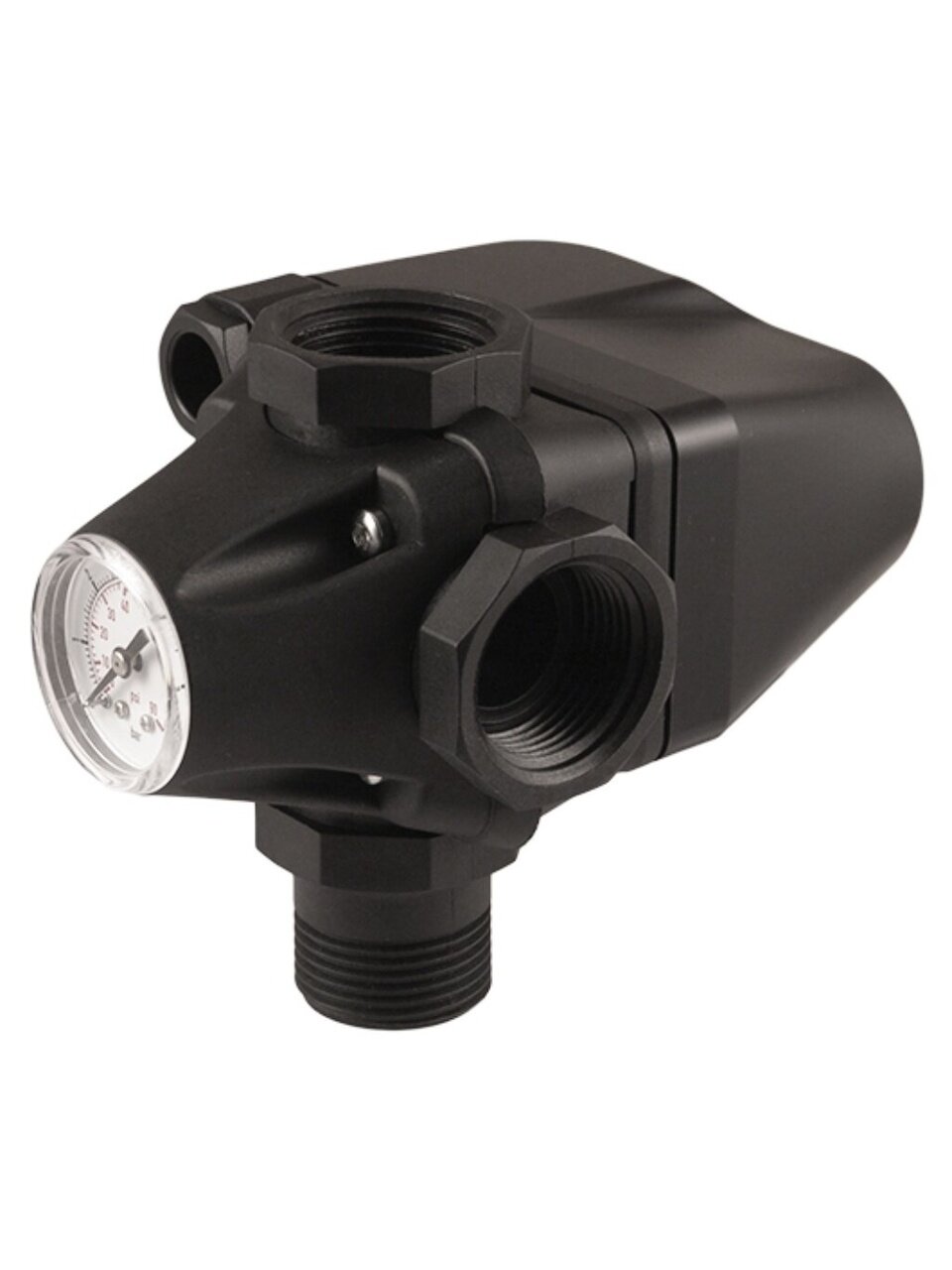 Реле давления для насоса 1 ', 1-3 атм, 15 А, манометр+тройник, Jemix, XPD-2-3W