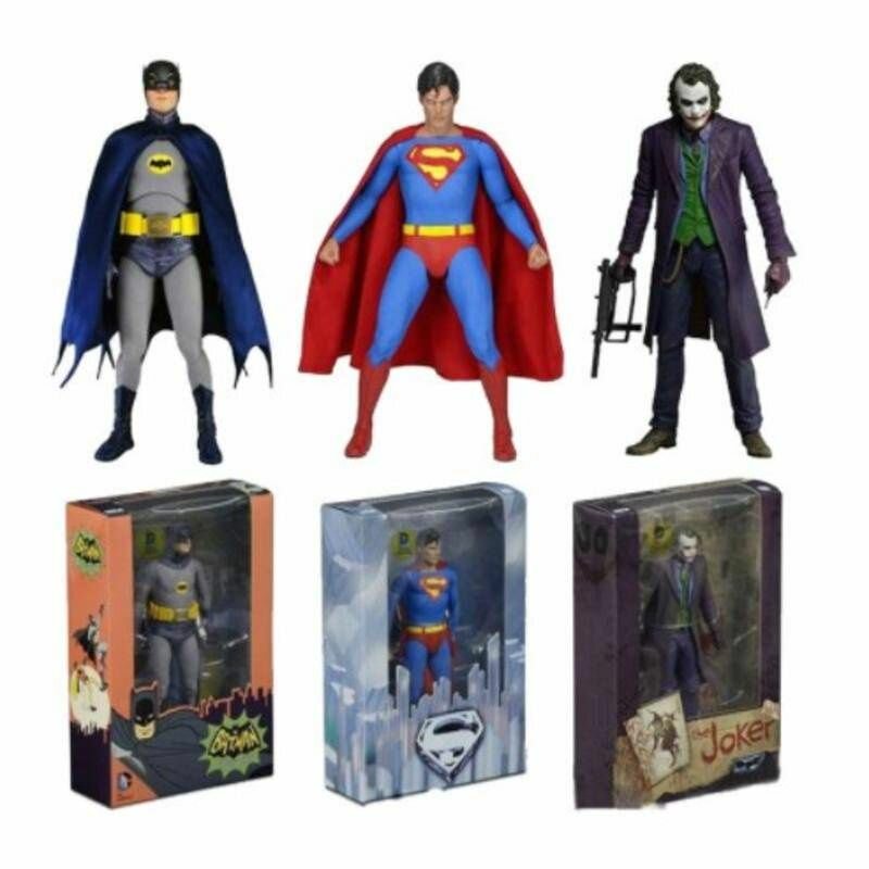 NECA DC 15CM Супермен Бэтмен Джокер Харли Квинн Модель куклы