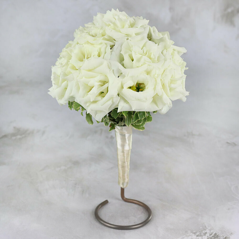 Букет невесты Букет Маркет "Лизиантус", белый, под ленту, 25 см