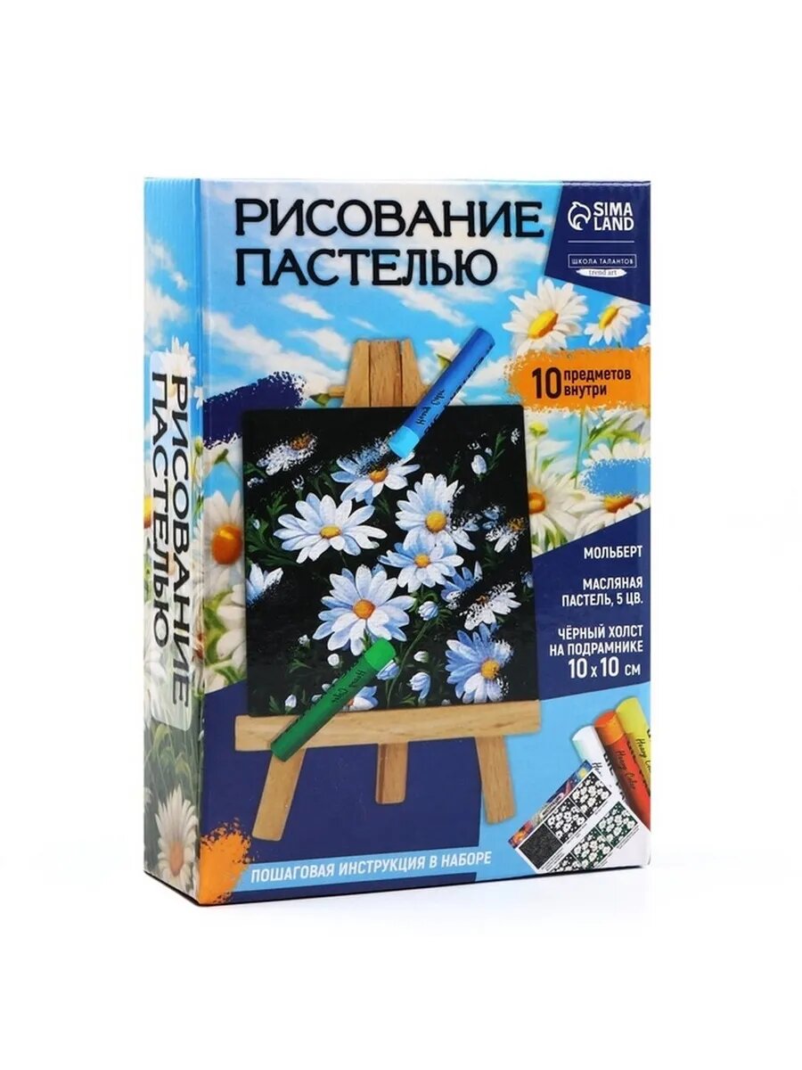 Творческий набор для рисования пастелью "Ромашки"