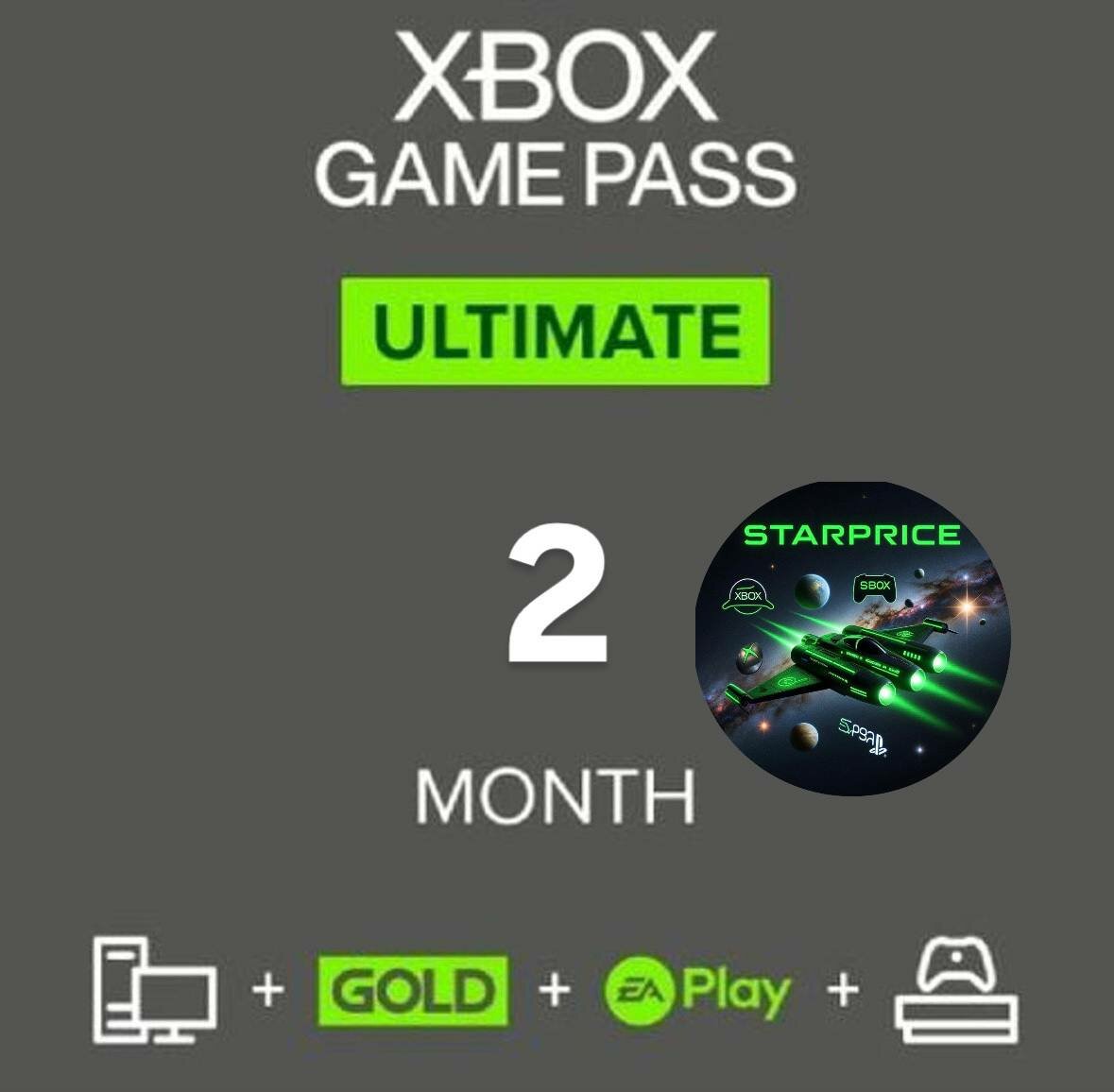 Подписка Xbox Game Pass Ultimate, для Xbox One, Series, ПК без ВПН 2 месяца, Аккаунт Россия.
