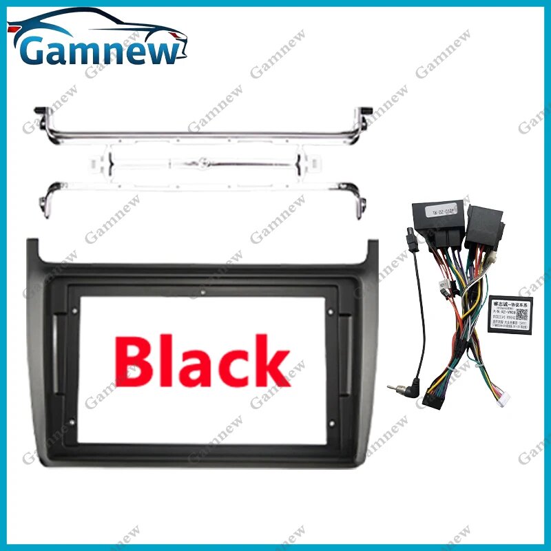 9-дюймовый автомобильный каркас, адаптер Canbus Box, Android, магнитола, аудиопанель, комплект для Volkswagen VW Polo 2011-2018 гг.