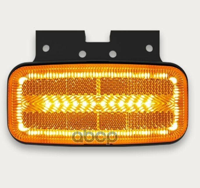 Фонарь габаритный LED c функцией указателя поворота кат.5 12-36В, жёлтый со светоотражателем, кронштейном и проводом. Fristom.