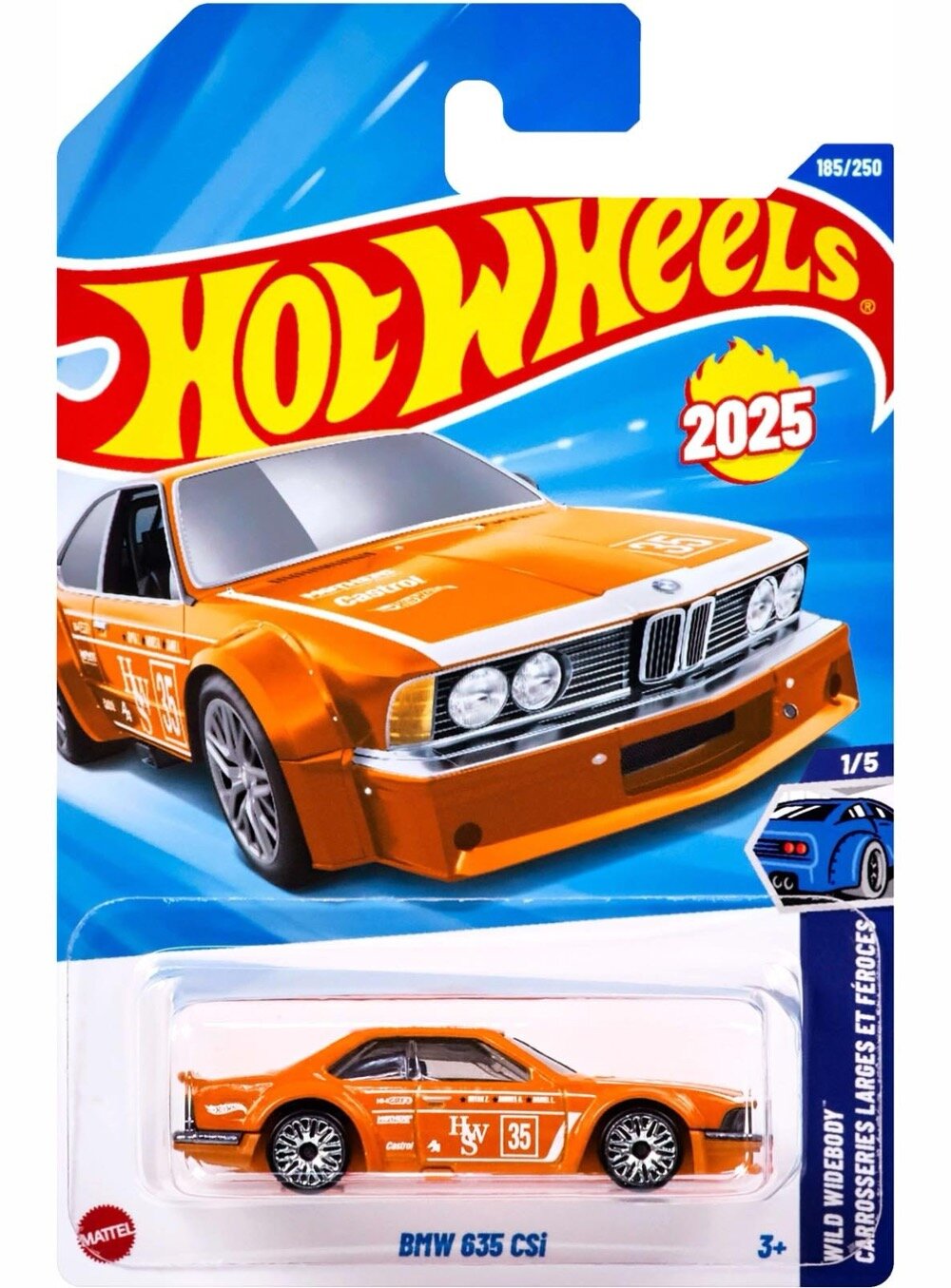 JBB84 Hot Wheels машинка металлическая игрушка коллекционная масштабная модель BMW 635 Csi кейс 2025