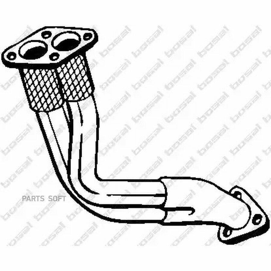 Труба выхлопного газа (V.W. SHARAN 95-95 ) от официального дистрибьютора, BOSAL, артикул 753517