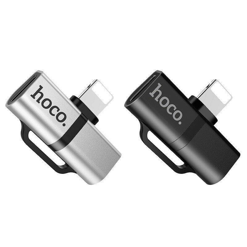 Адаптер audio для Lightning 8-pin Hoco LS20 (Black)