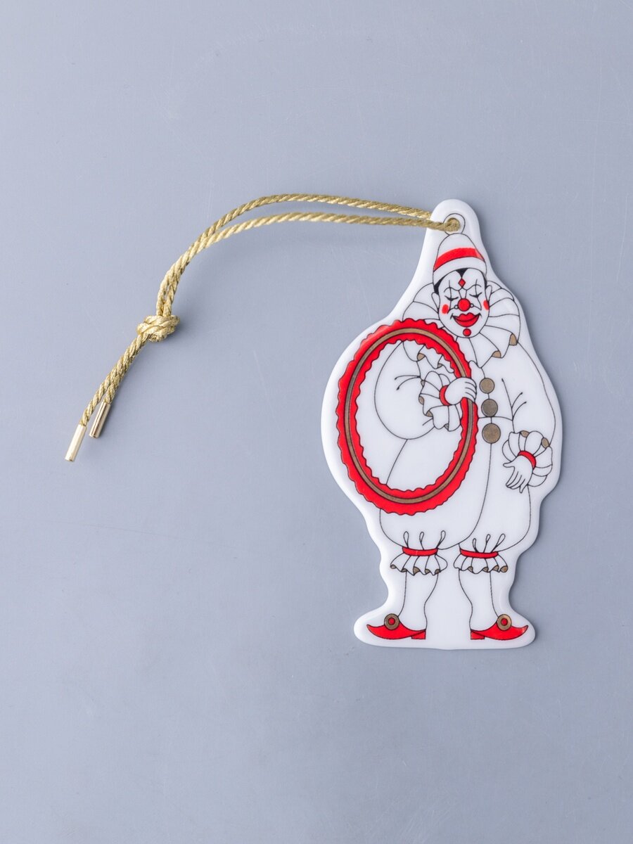 Елочная игрушка Гранд цирк «Клоун» 10.5 см, Императорский фарфоровый завод