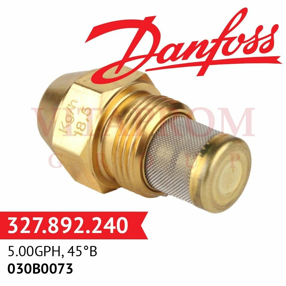 Форсунка Danfoss 5.00GPH, 45B, 030B0073 — фото 1