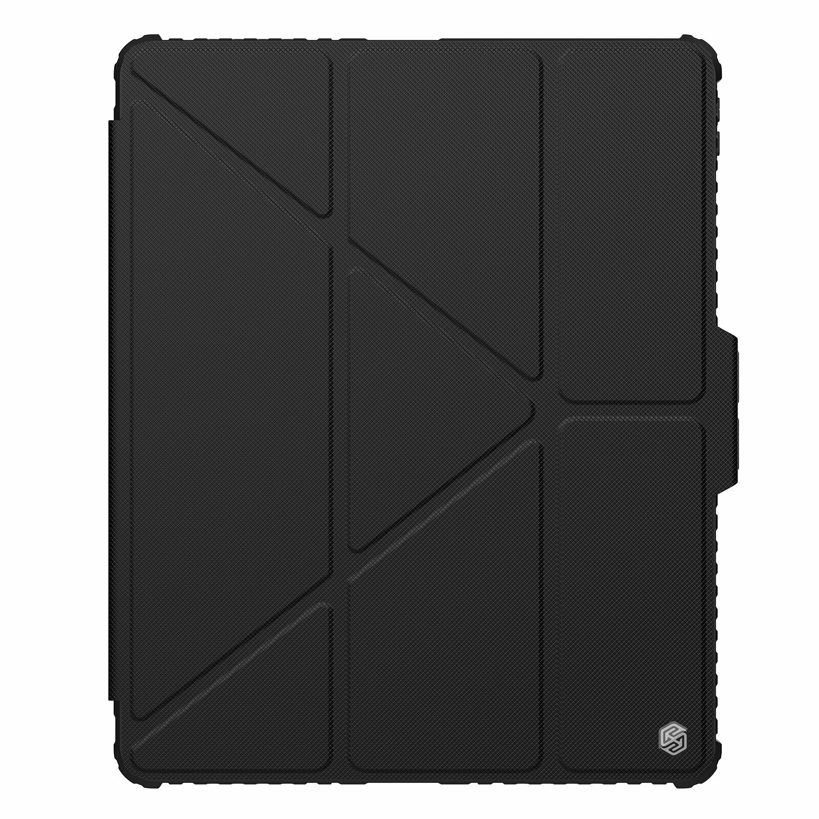 Чехол книжка от Nillkin для Apple iPad Air 13 (2025, 2024) и Pro 12.9 (2020-2022), серия Bumper Pro Case-Multi Angle Folding Style, многофункциональный складной стиль