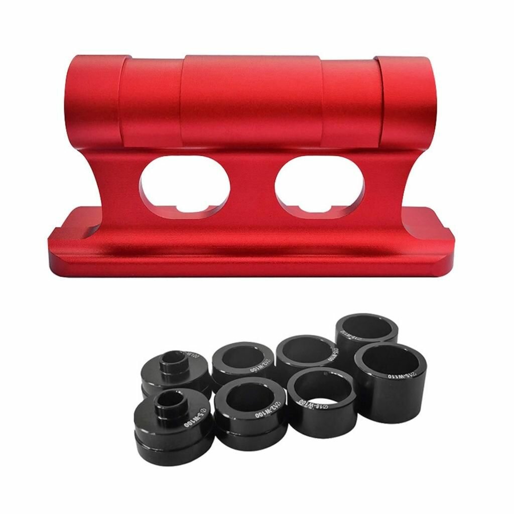 Быстросъемное крепление для вилки велосипеда с ремнем и адаптерами, красный