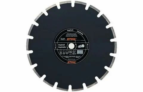 Алмазный круг STIHL, для асфальта, 400x3,2x20 мм, мокрый рез, сталь, черный