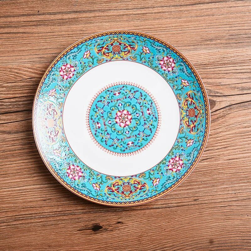 Набор керамической посуды в китайском стиле из Цзиндэчжэня, тарелки и миски для домашнего использования, одиночная