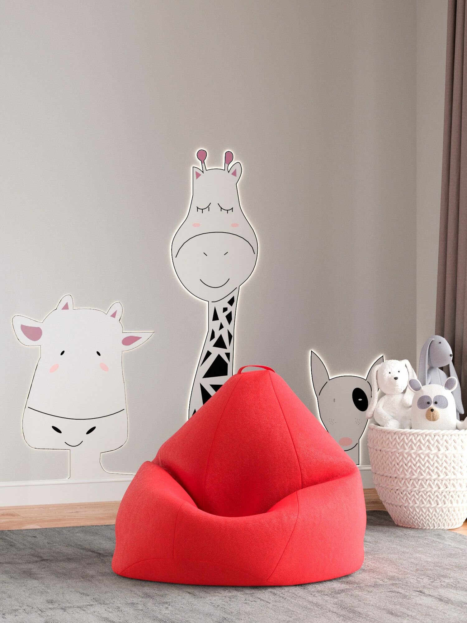 Кресло-мешок Manons Maison Ricco XXL, оксфорд 600 Красный, 850х1250