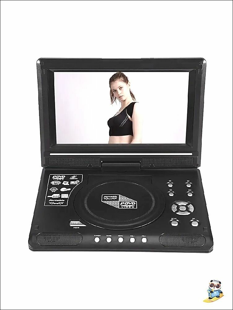 Эксклюзивный портативный 9,8дюймовый минителевизор с HDплеером, встроенной батареей и поддержкой SDкарты, USB и DVDформатов