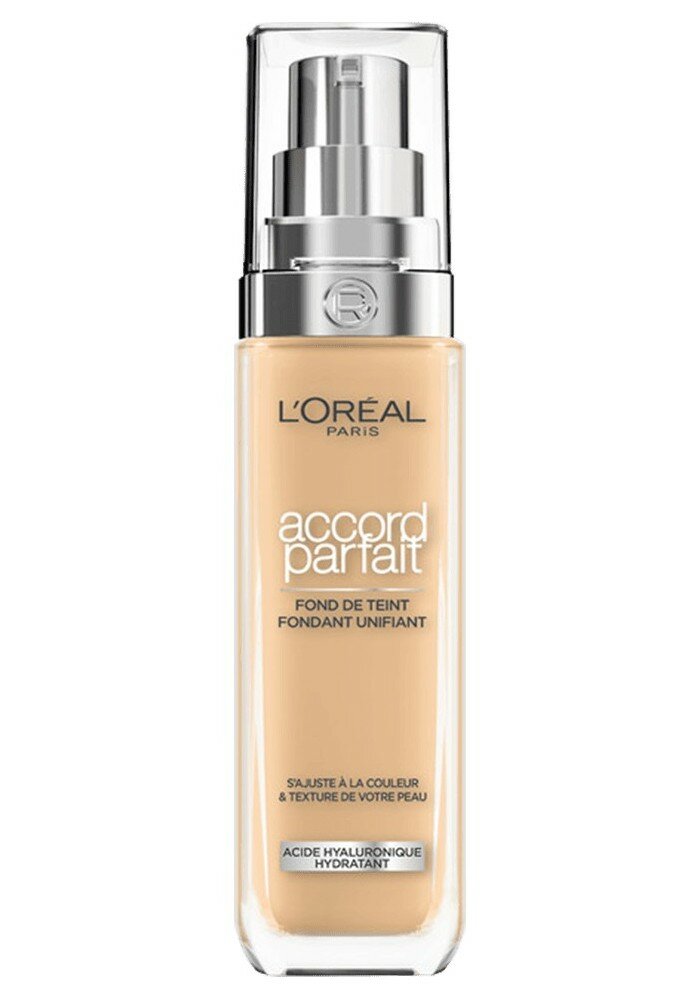 Loreal Accord Parfait Тональный крем для лица "с гиалуроновой кислотой" 30 мл. 4. d/4. w золотистый