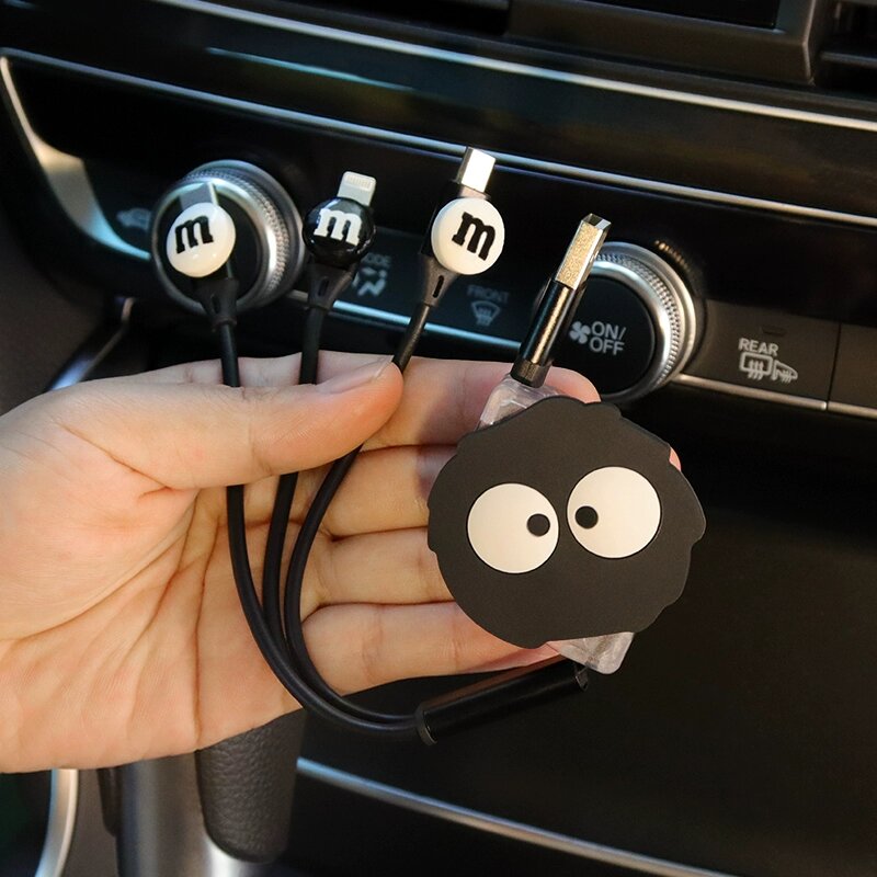 Автомобильное зарядное устройство, быстрая зарядка через прикуриватель, милые брикеты (кабель-адаптеры),