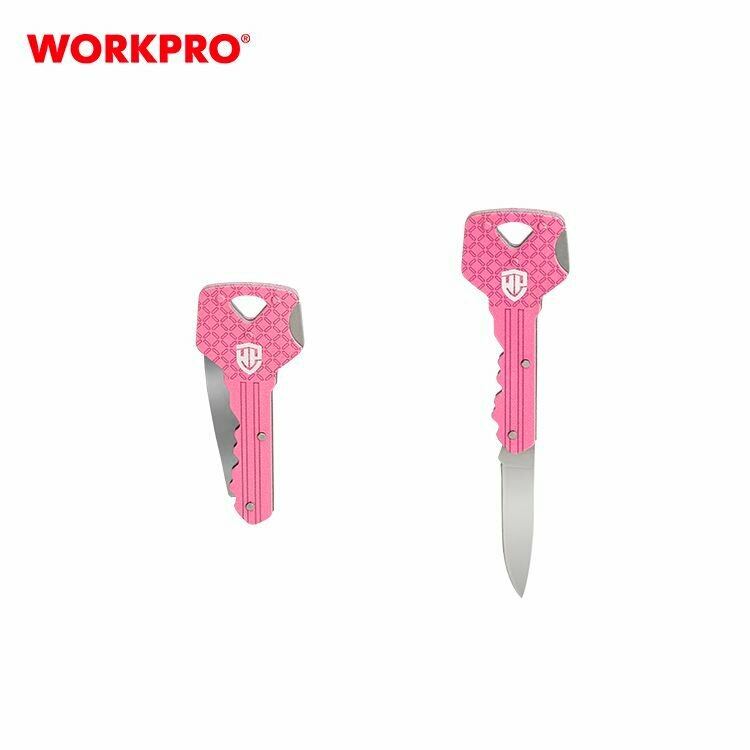 Нож складной - "ключ-брелок" золотой WORKPRO