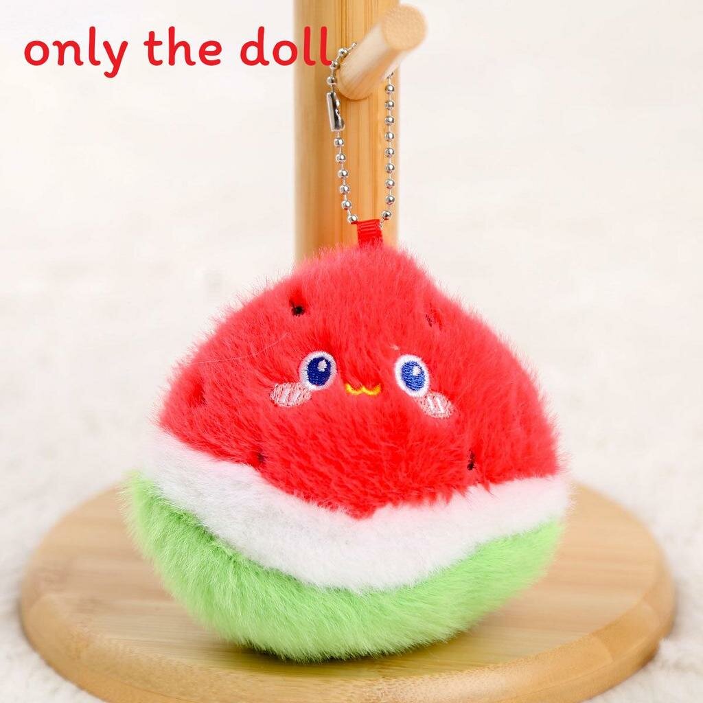 Брелок мягкий с наполнителем из пп хлопка арбуз яблоко баклажан чеснок морковь для девочек и любителей подарков