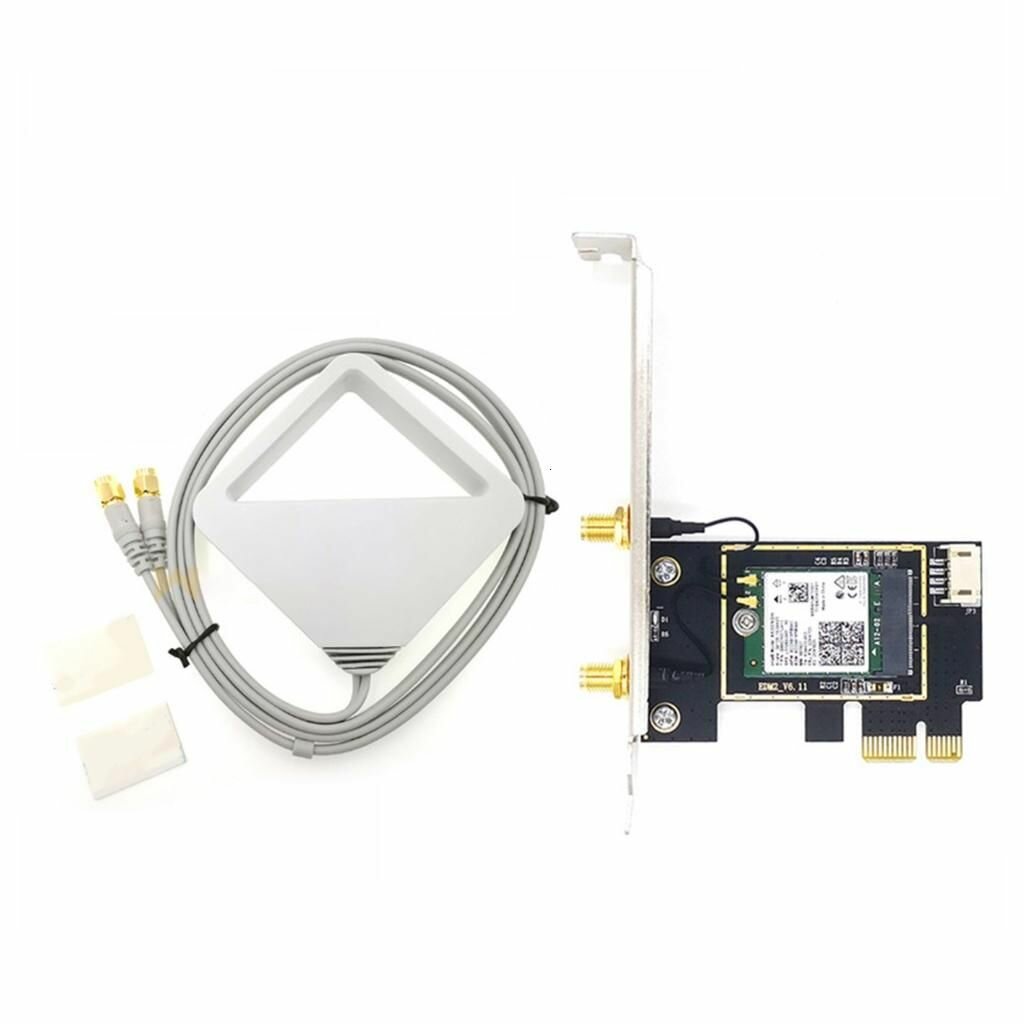 AX200 WiFi 6 PCIe адаптер с Bluetooth 5.1, - С Intel OEM Exten