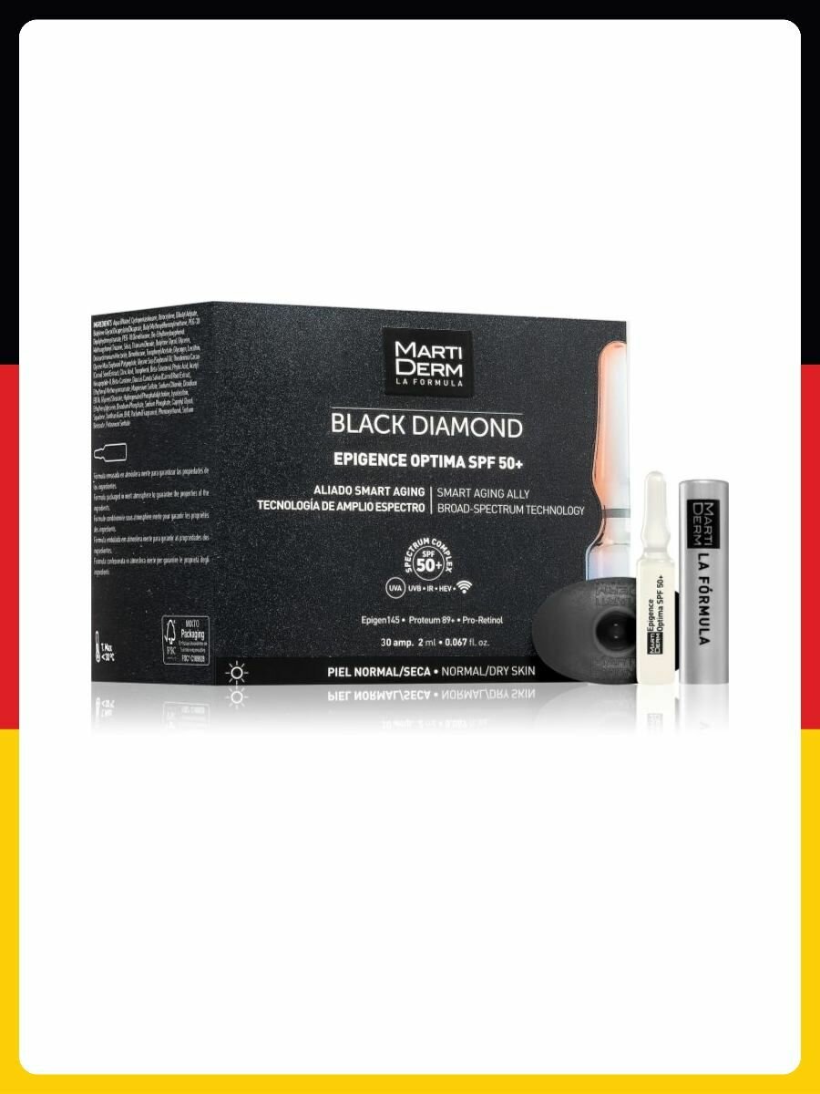 Сыворотка для ухода за кожей Martiderm Black Diamond Epigence Optima Protective Serum in Ampoules SPF 50, 30х2 мл