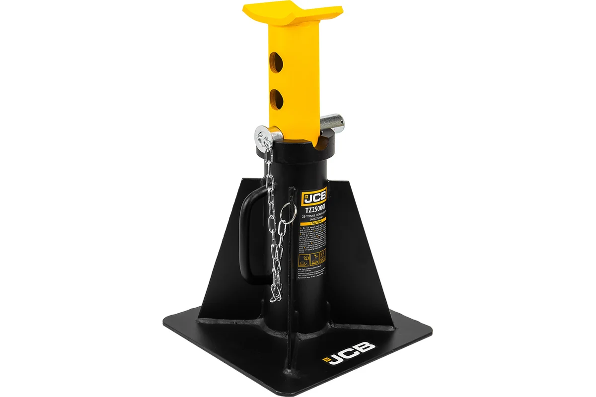 Подставка ремонтная JCB 25 тонн, h 415 мм - 539 мм, черный, желтый