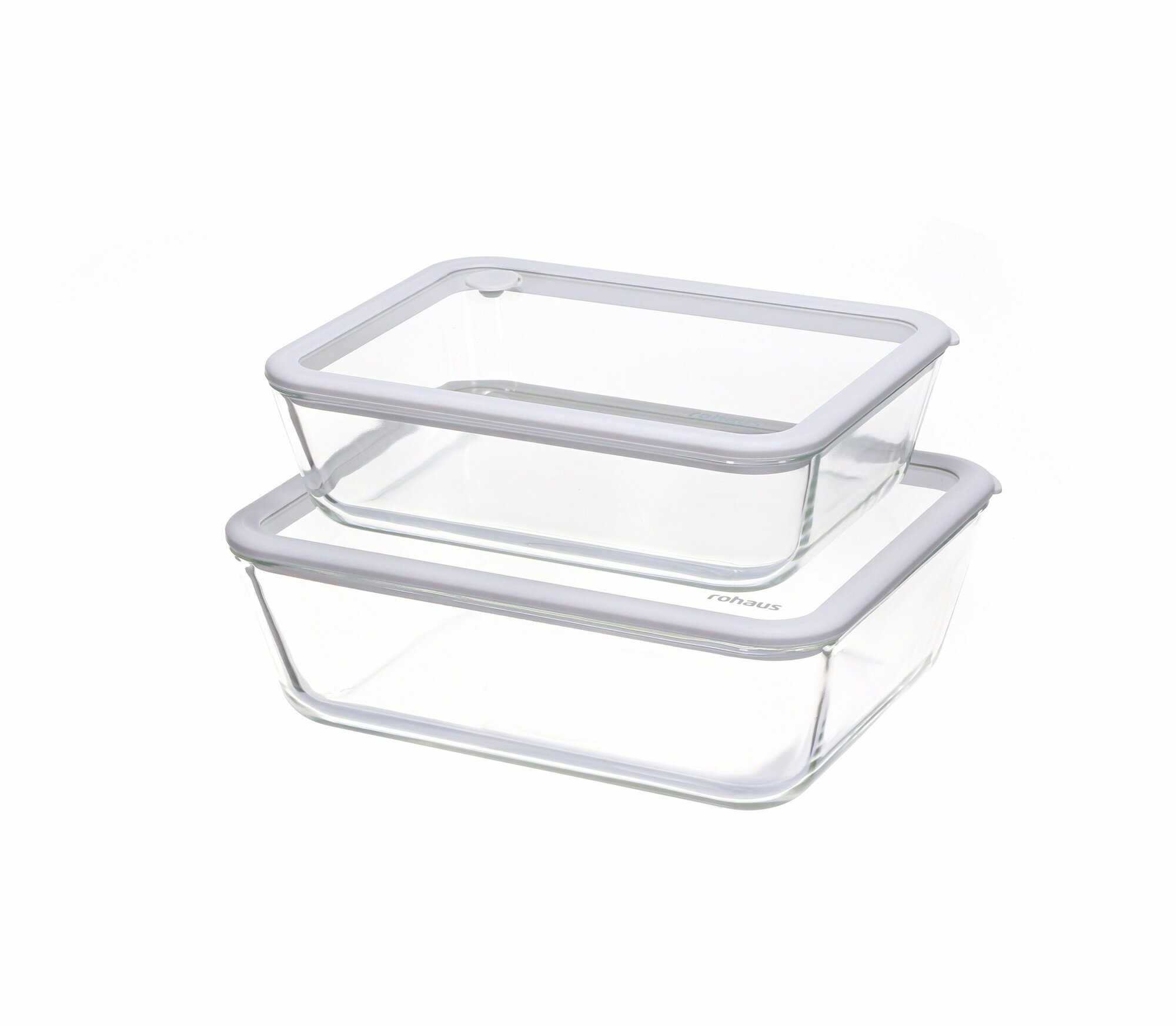 Набор из 4-ех стеклянных пищевых контейнеров 2х1550мл,2х2650мл Rohaus