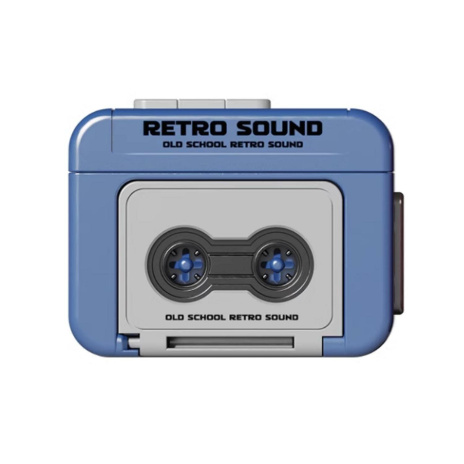 Мини ретро записьная ключевка для записи и воспроизведения музыки, материал ABS, цвет синий/красный (по выбору), размер 5.5*2.2*4.1, 1 шт.