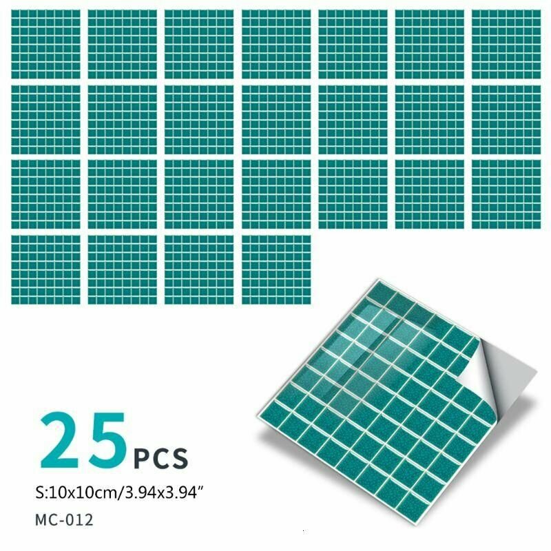 1 комплект из 25 штук, водонепроницаемые обои с мозаикой для кухни и ванной комнаты-small-MC-12