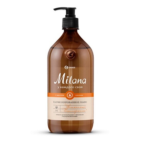 Жидкое мыло парфюмированное Grass Milana Амбра и пачули, 1 л