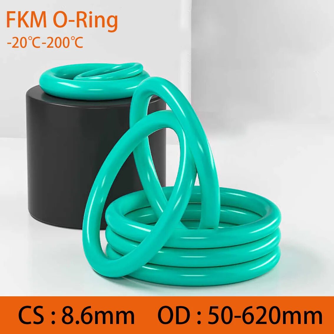 Зеленые уплотнительные кольца FKM 8,6 мм 50-620 мм 107.8x125x8.6mm