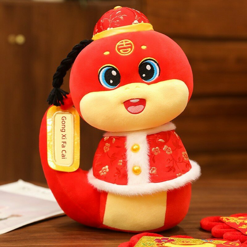 2025 год змеи-талисмана, мягкая игрушка, удача, змея, благоприятная Ruyi, зодиак, змея, кукла, тряпичная кукла,