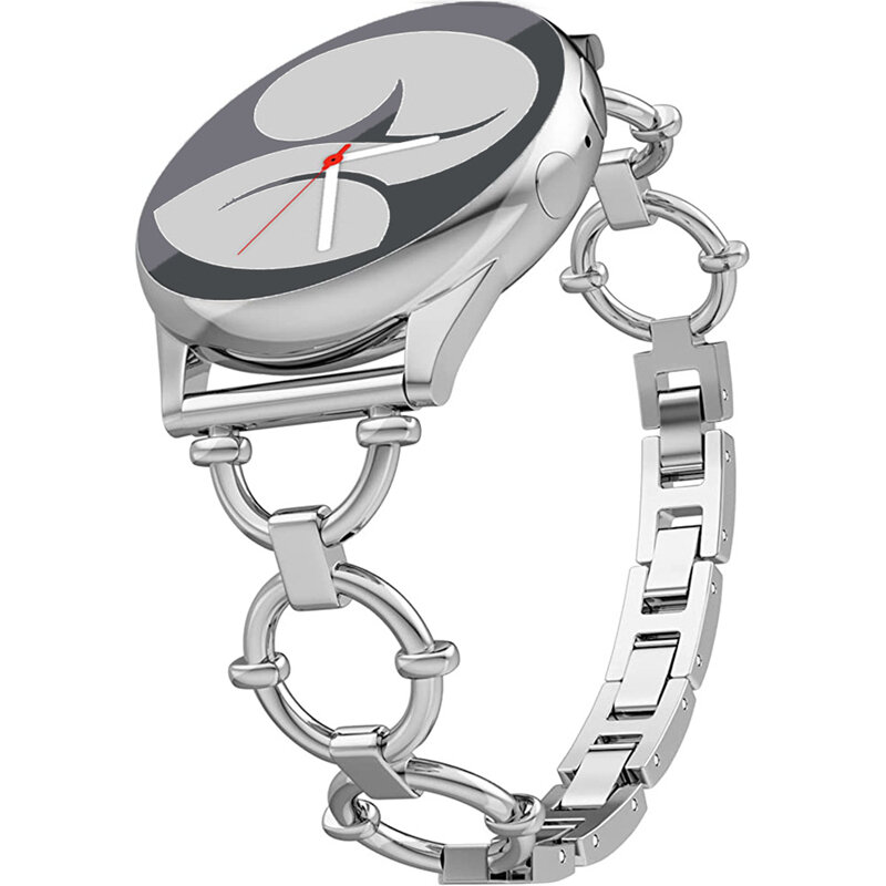 Ремешок 20 мм для смарт часов / Фитнес браслет для умных smart watch / Аксессуары для спортивных женских, мужских смарт часов Colmi, Xiaomi Amazfit, Garmin, Samsung, Honor,60, металл,