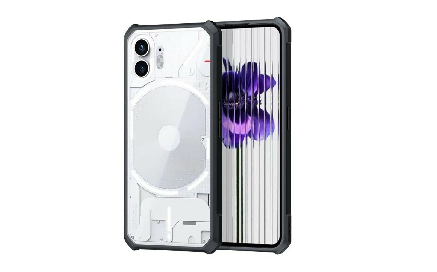 Чехол-накладка MyPads для Nothing Phone 2, Nothing Phone 2a из силикона Прозрачно-Черный