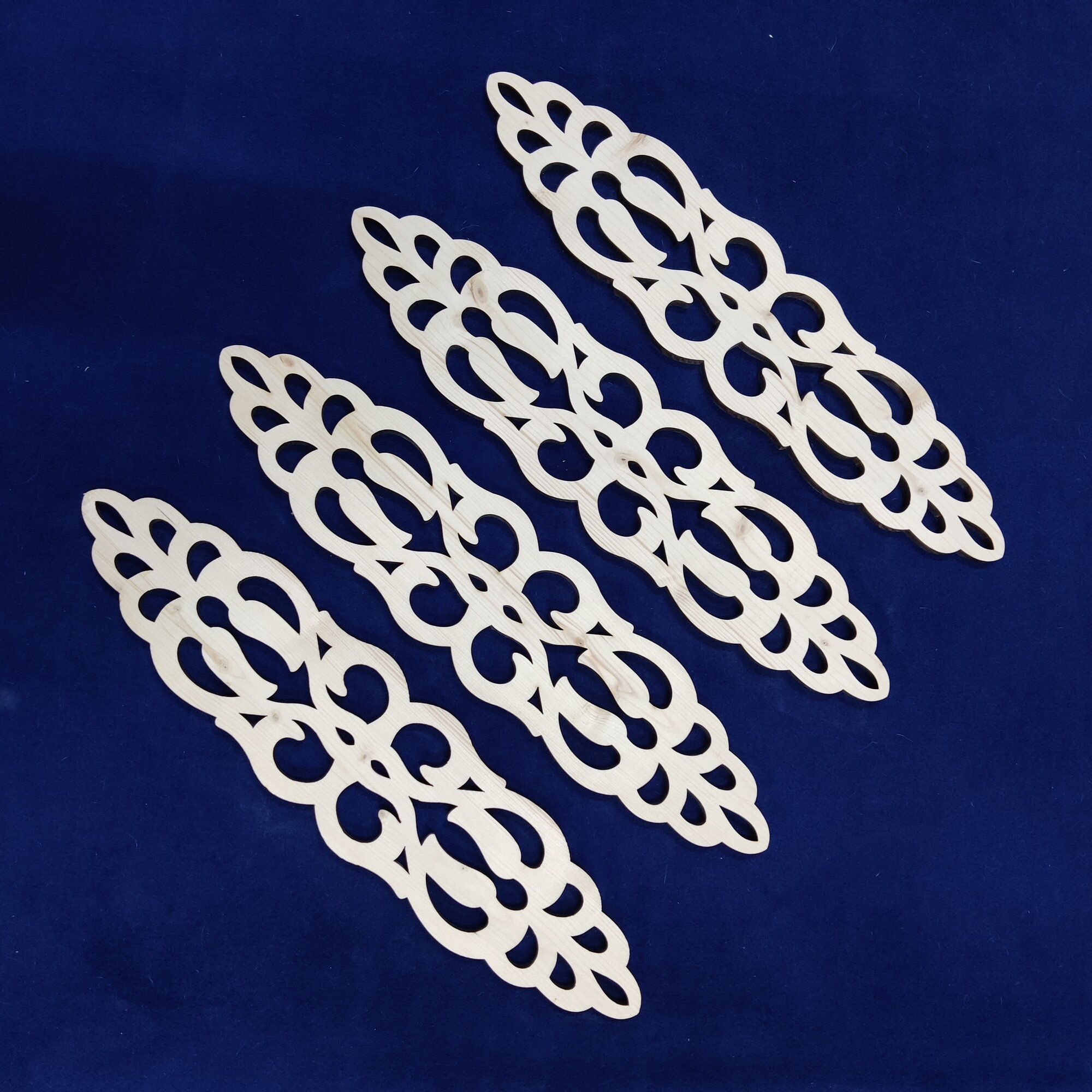 Наличники "Фонтан", декоративные, резные, деревянные, комплект 4 шт.