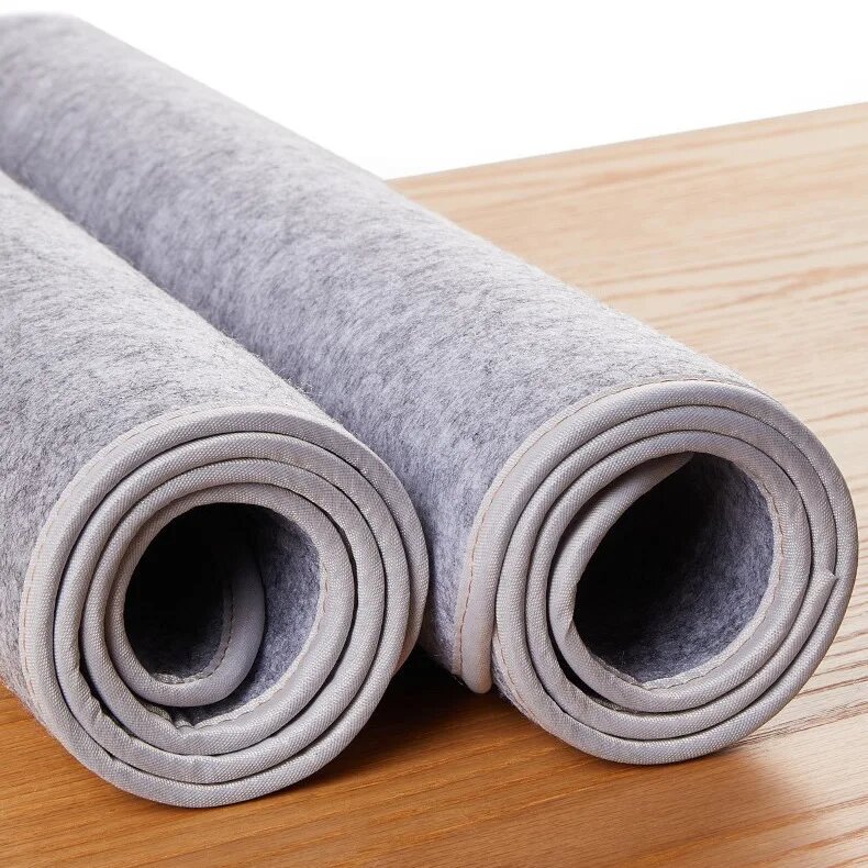 Утолщенный войлочный коврик, коврик из войлока для каллиграфии, Войлок из ткани для каллиграфии и рисования, для начинающих Серый, 50cmc 100cm