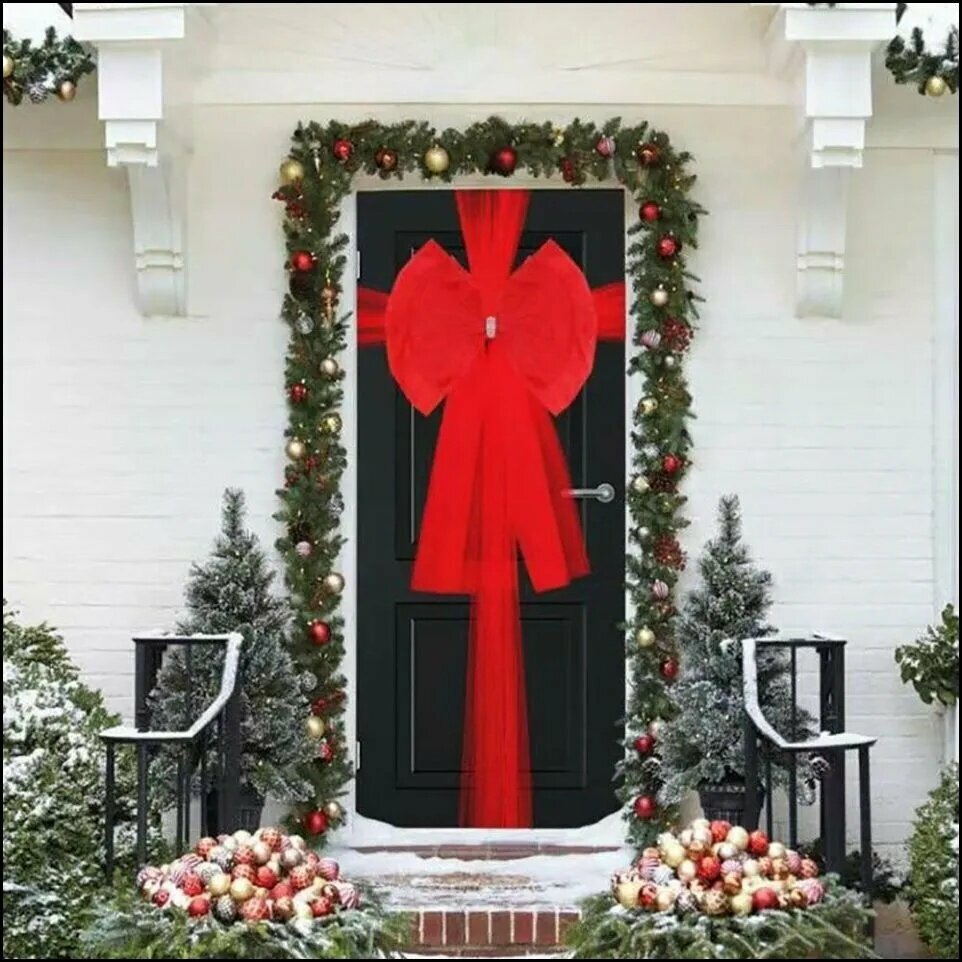 Эксклюзивный бант 75x750 см для рождественского декора, свадебных чехлов и украшения двери