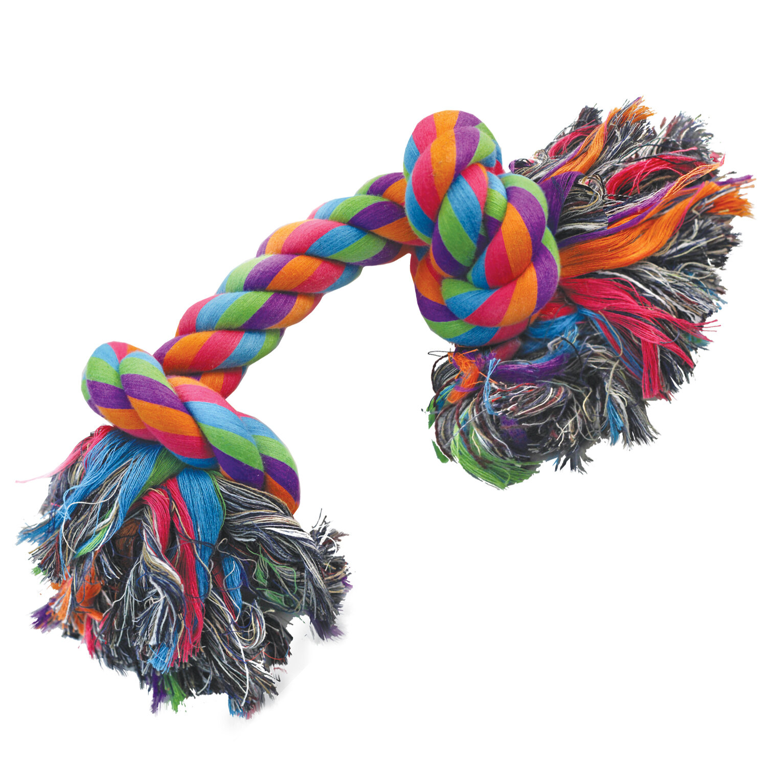 Игрушка для собаки Triol "Веревка", с 2 узлами, для перетягивания, 28 см