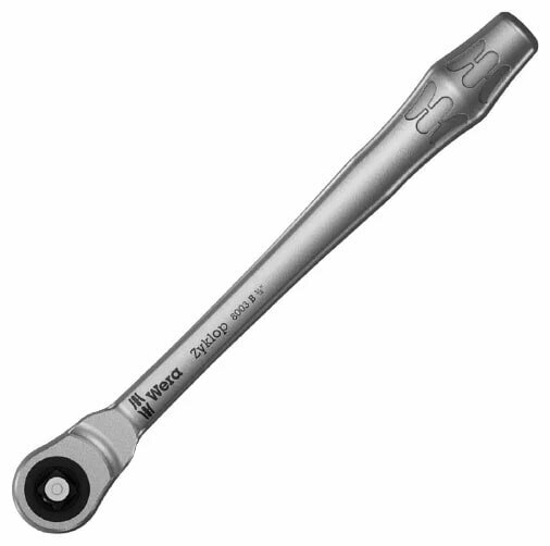 Ключ-трещотка, WERA 8003 A Zyklop Metal Push сдвижной квадрат, 1/4" x 141 мм