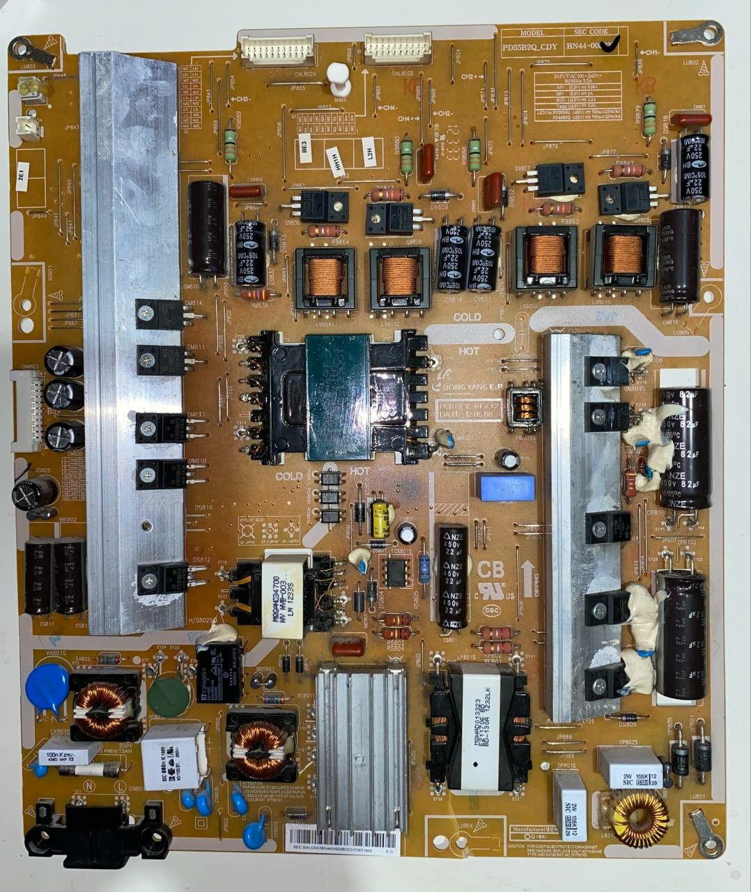 Блок питания PSU: BN44-00523B, PD55B2Q_CDY для телевизора SAMSUNG UE55ES7507U
