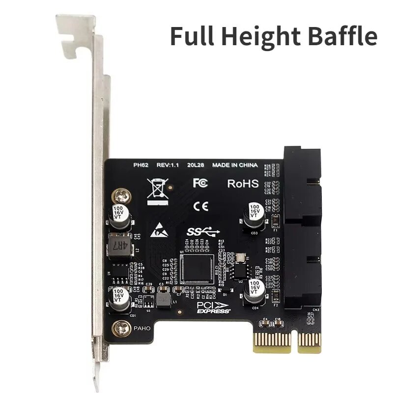 PCIe USB 3.0 карта адаптер, full