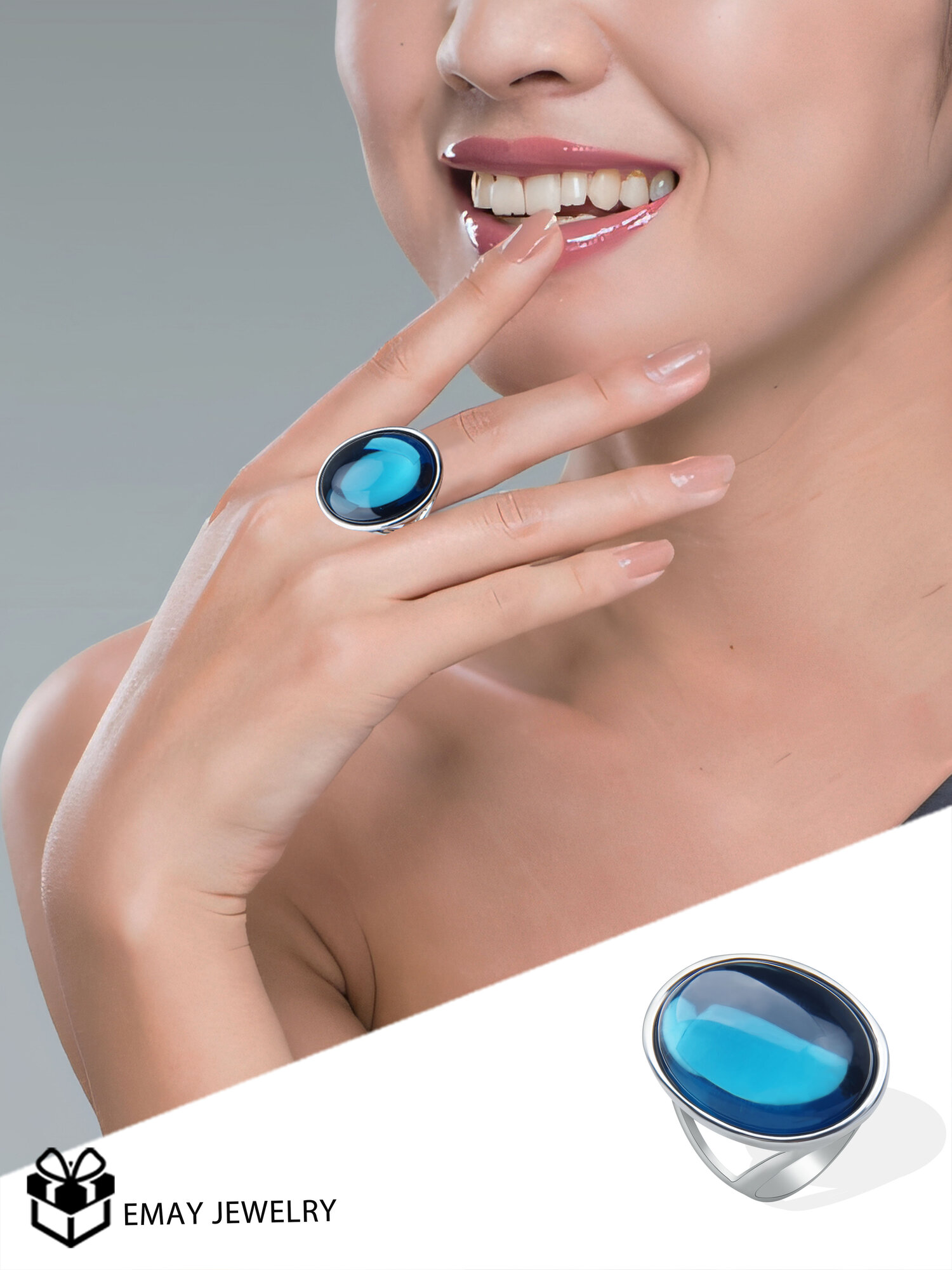 Кольцо, эпоксидная смола, искусственный камень